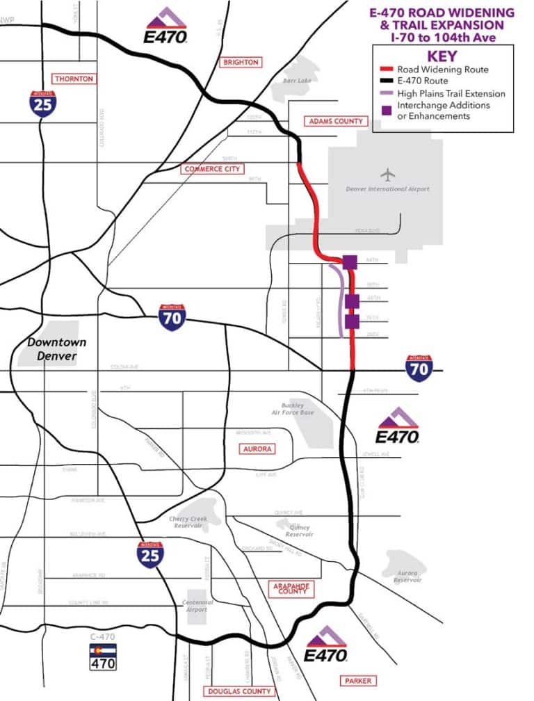 Next phase of E-470 Road widening and trail expansion underway ...