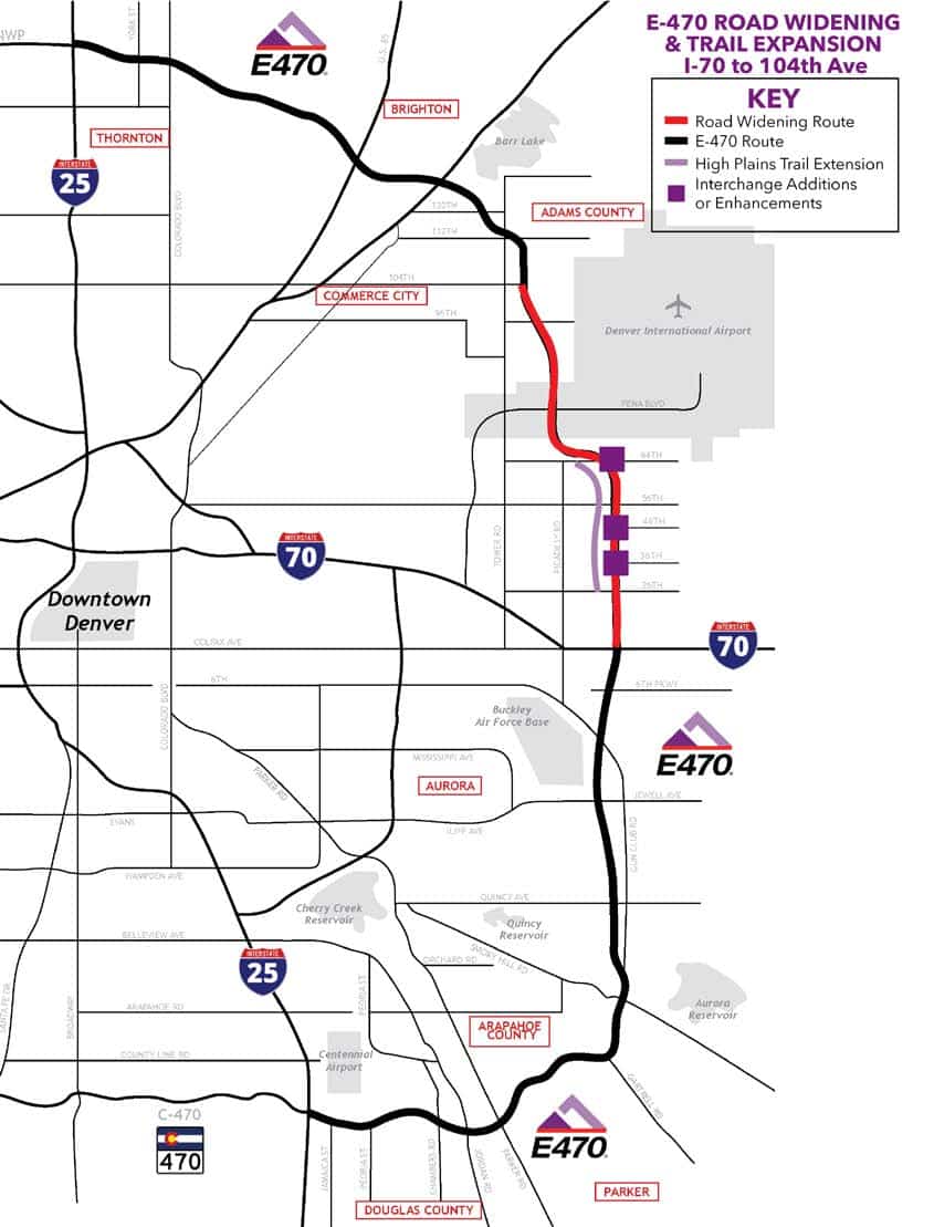 Next phase of E-470 Road widening and trail expansion underway ...