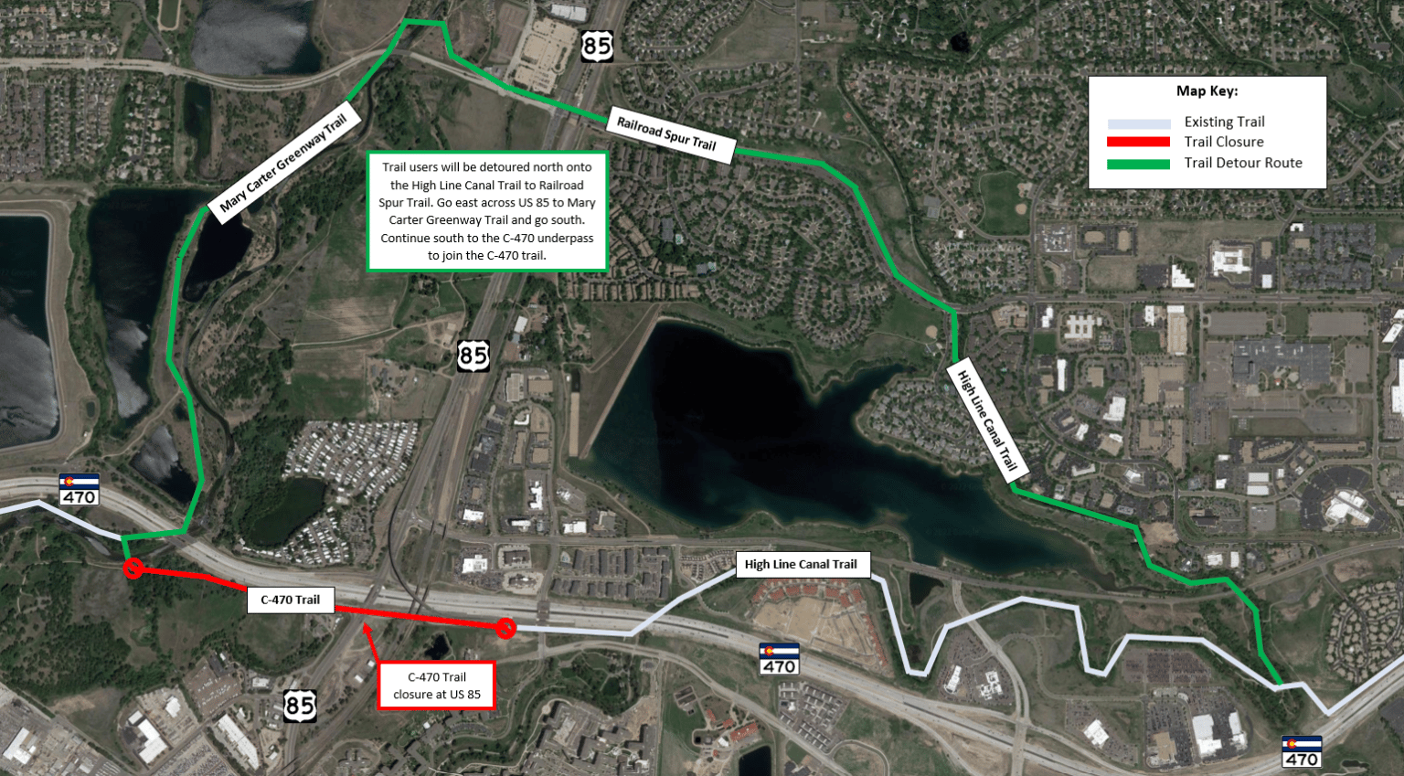 C-470 and High Line Canal trail closures required at US 85 for bridge ...