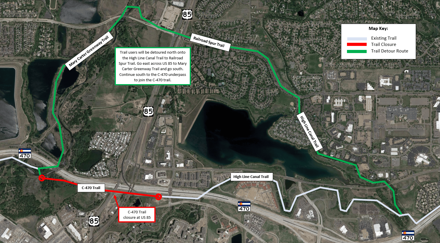 C-470 and High Line Canal trail closures required at US 85 for bridge ...